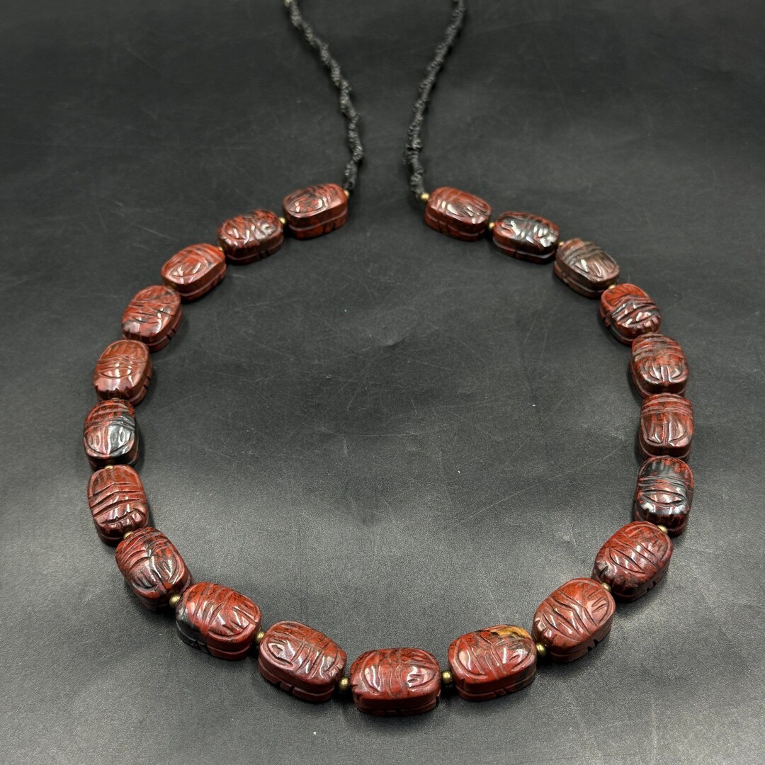 Old Dark Red Brecciated Jasper Beads Vintage Jasper Beads Frog Shape ...