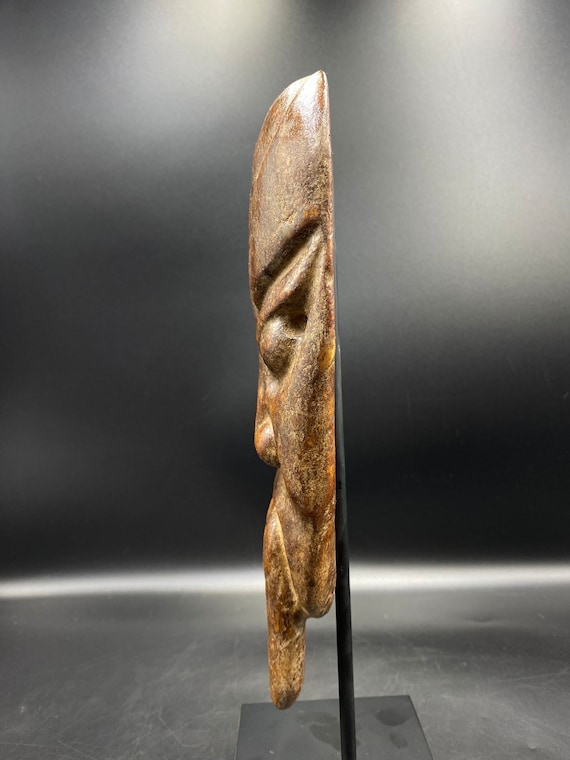 Very Unique Old Ancient Handcrafted Face Mask Jade Be… - Gem