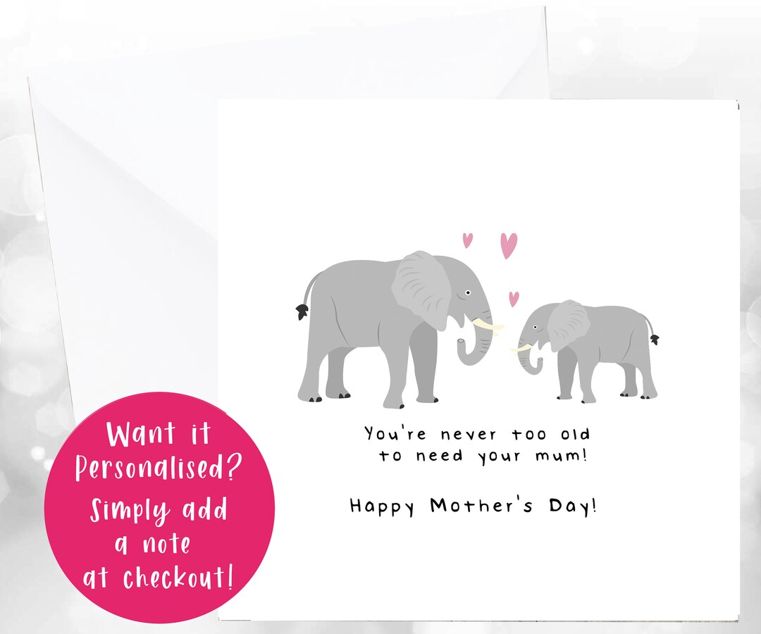 Mothers Day Card / Elephants / Cards for Her / Mum / Best Mum / Amazing ...