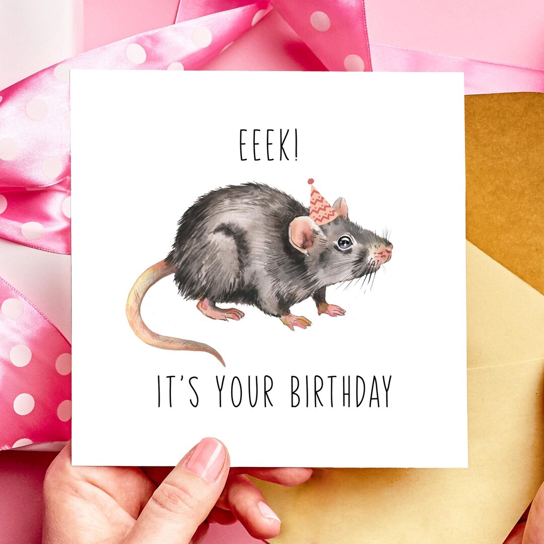 Rats Mice Birthday Card: Funny Birthday Wishes - Etsy