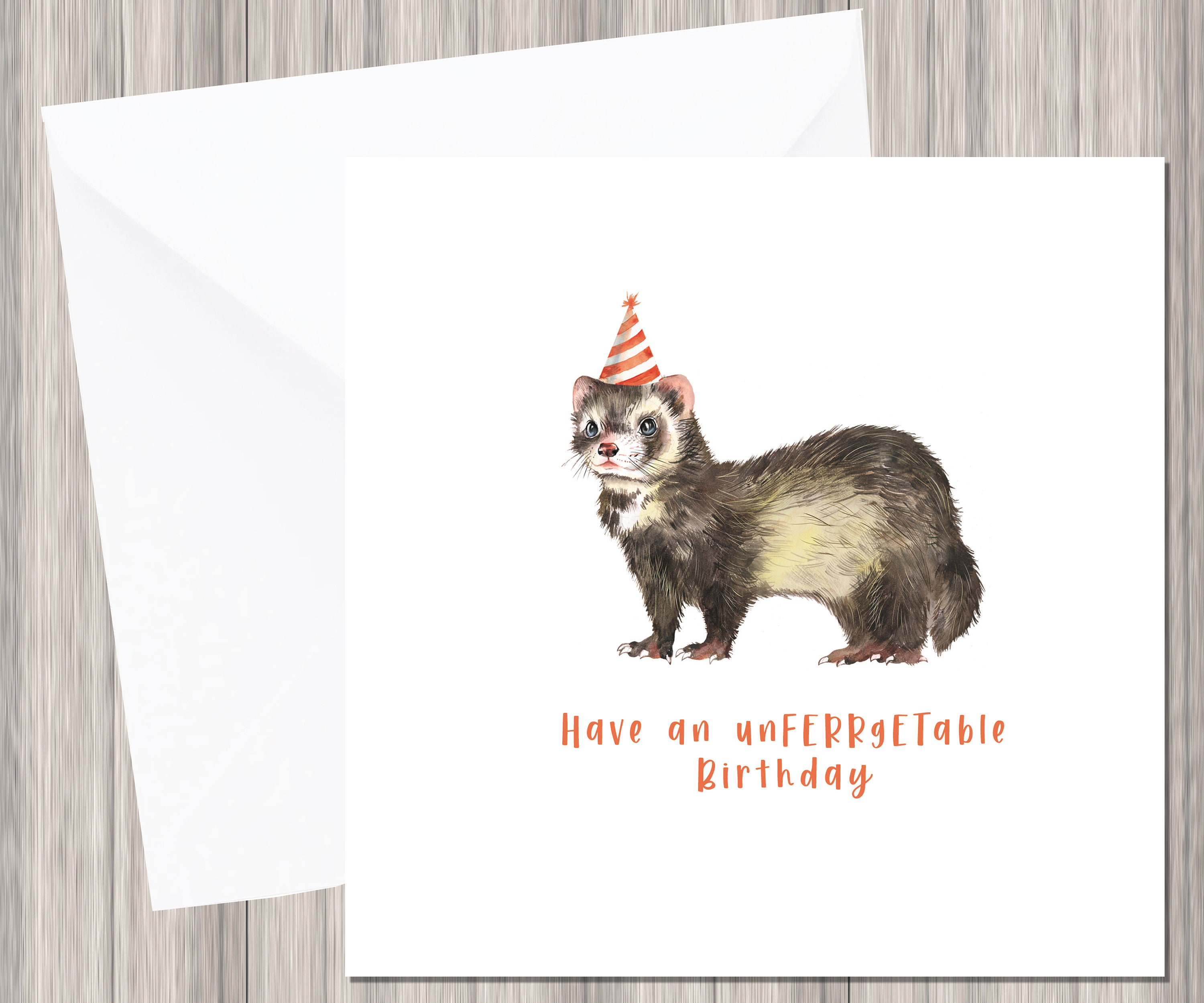 Ferret Birthday Card From The Ferret Birthday Card Ferret | Etsy