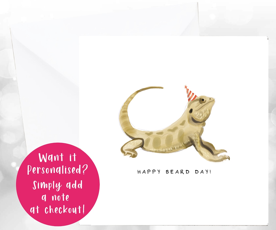 Bearded Dragon, Exotic Pets, Reptile, Birthday Card, Birthday Card ...