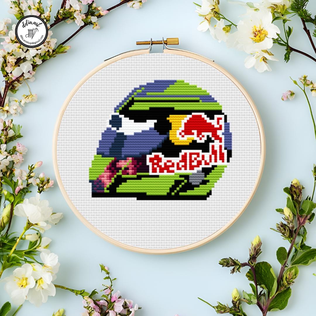 F1 Isack Hadjar 2026 Season Helmet - PDF Cross Stitch Pattern, Beginner ...
