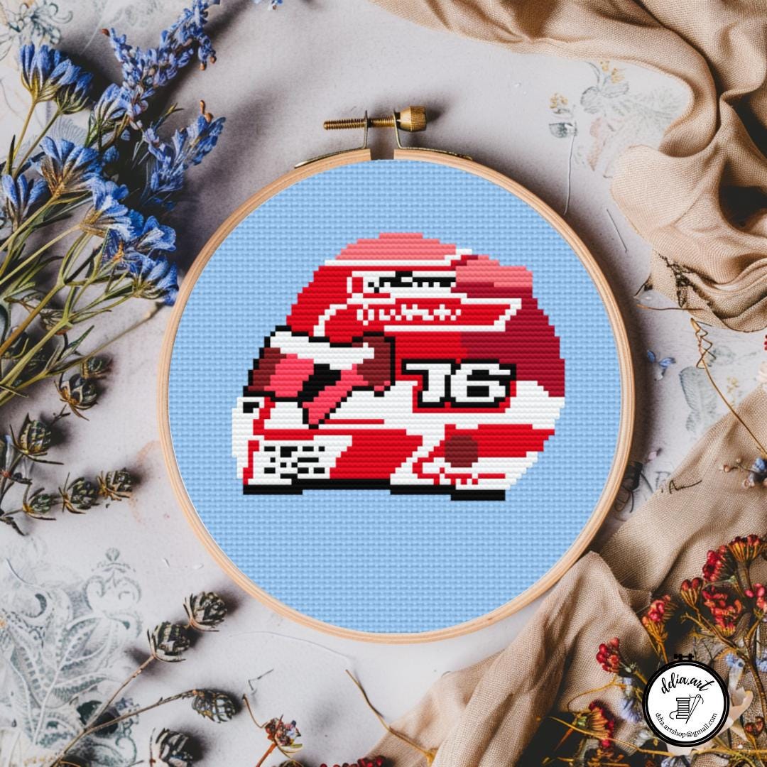 F1 Charles Leclerc 2025 Helmet - PDF Cross Stitch Pattern, Beginner ...