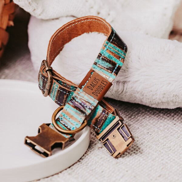 Turquoise Dog Collar - Etsy