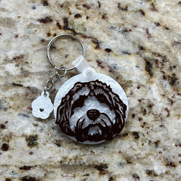 Labradoodle Keychain - Etsy