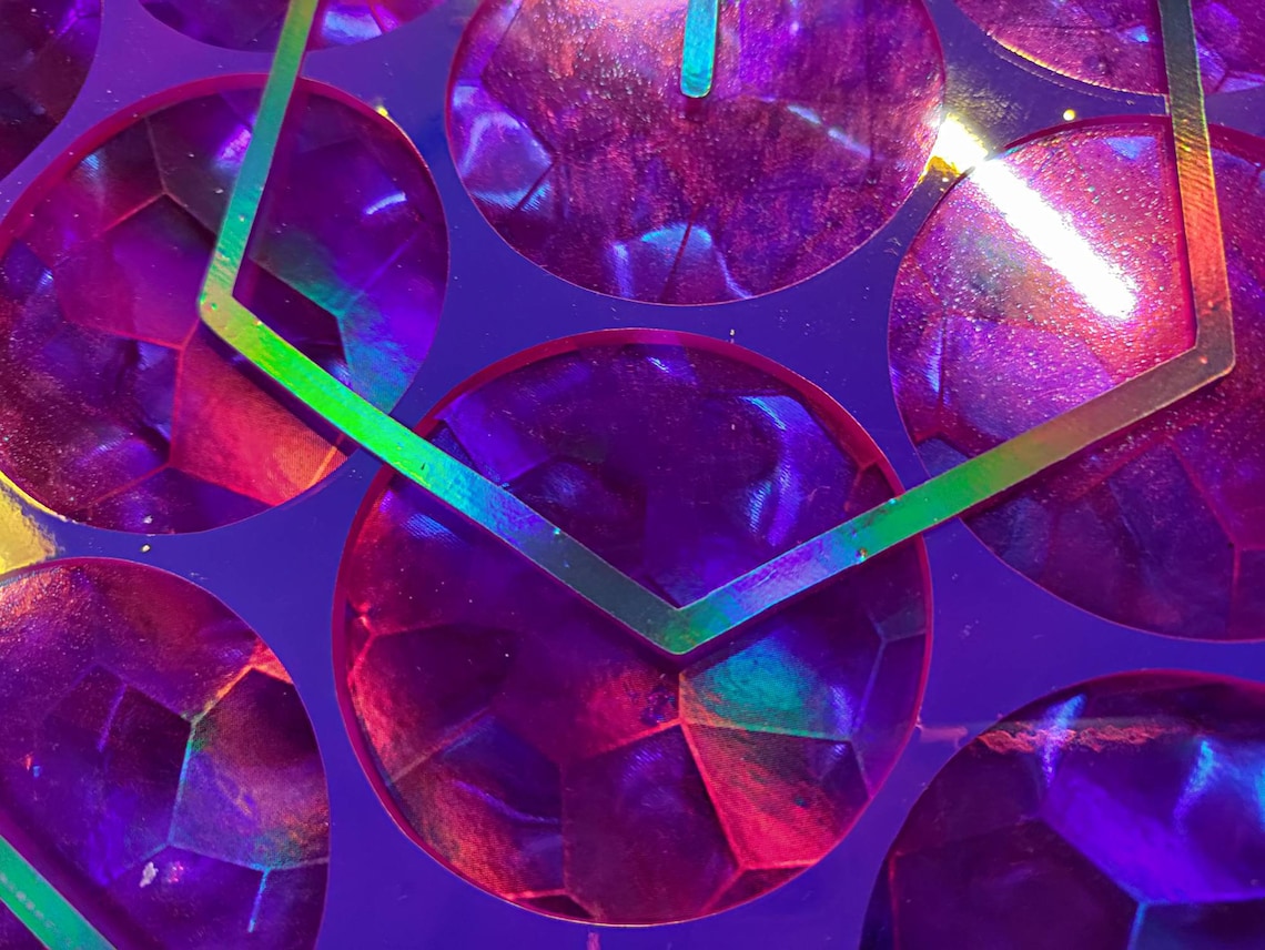 Holographic Resin Artwork: Bashar Diagram, 12"x12" Spiritual Meditation ...