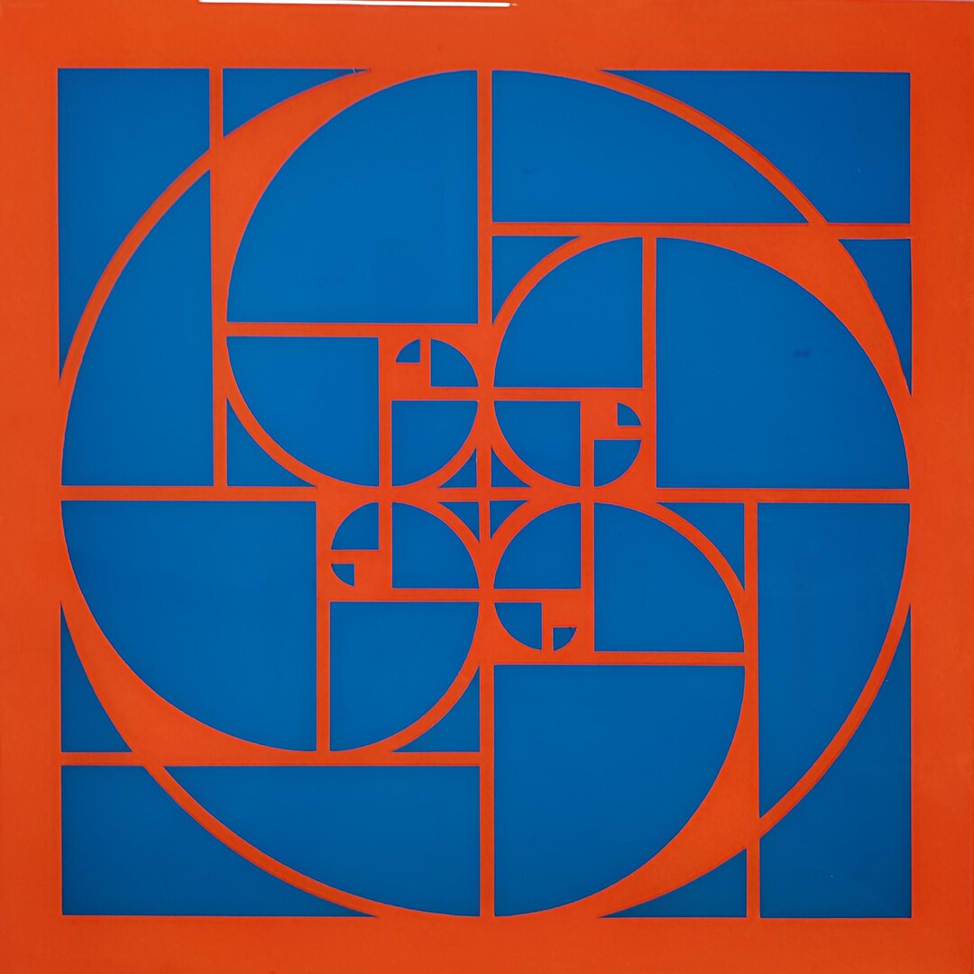 High Intensity Neon Blue Sacred Geometry Golden Ratio Fibonacci ...