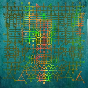 Bashars Sacred Circuits Overlaid & Connected. Gold Rainbow Holographic ...