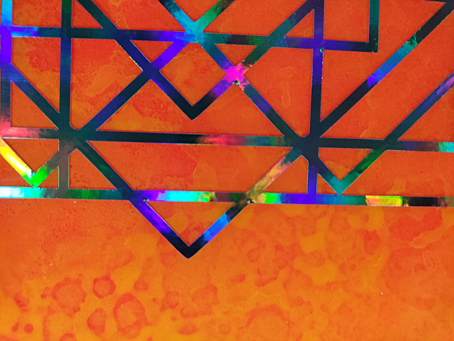 Sacred Geometry Squares Design From Blue Rainbow Holographic Vinyl on ...