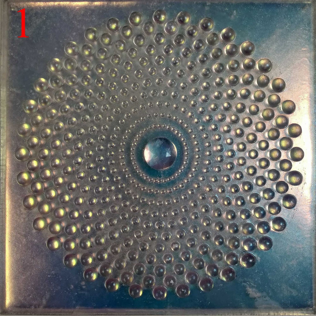 3D Cast Resin Vortex Mandala 12x12 Cast Resin Block Different Finishes ...