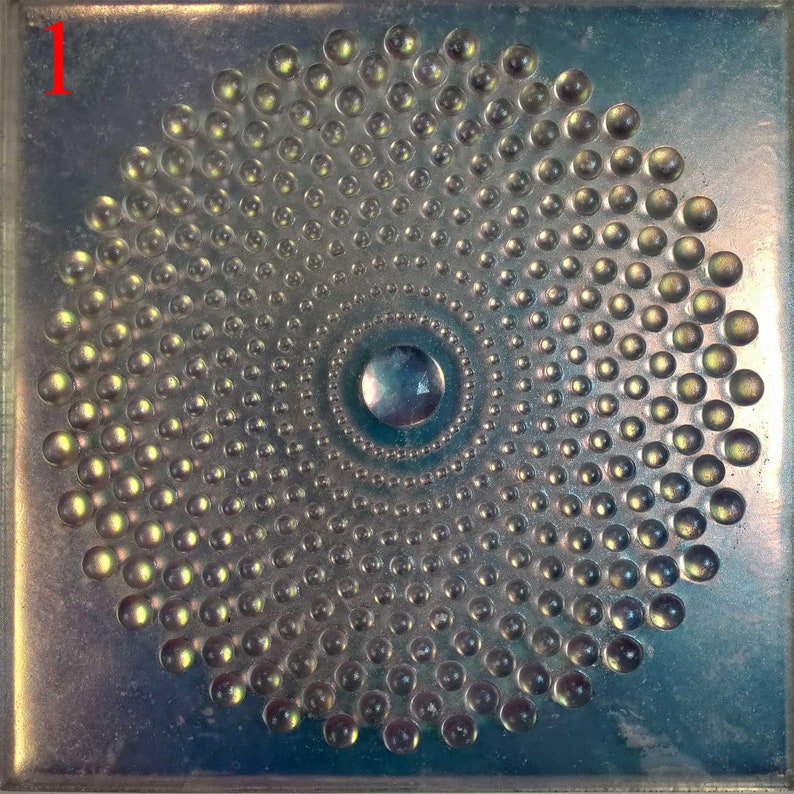 3D Cast Resin Vortex Mandala 12x12 Cast Resin Block Different Finishes ...