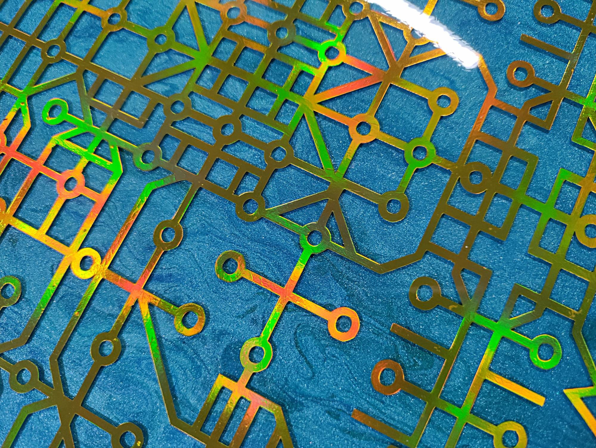 Bashars Sacred Circuits Overlaid & Connected. Gold Rainbow Holographic ...