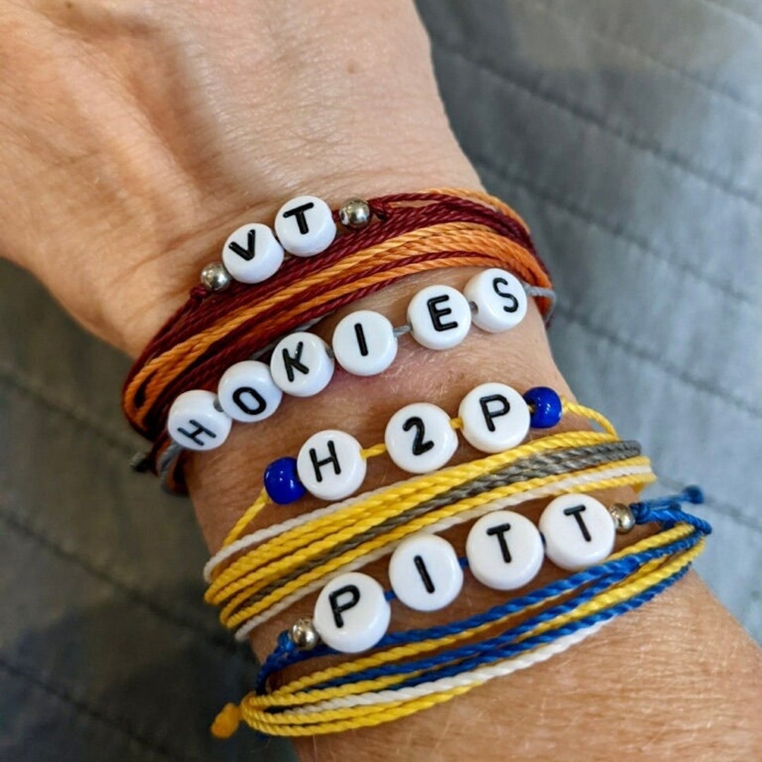 Sports Team String Bracelets, Gameday Bracelets, Hokies Gameday String ...