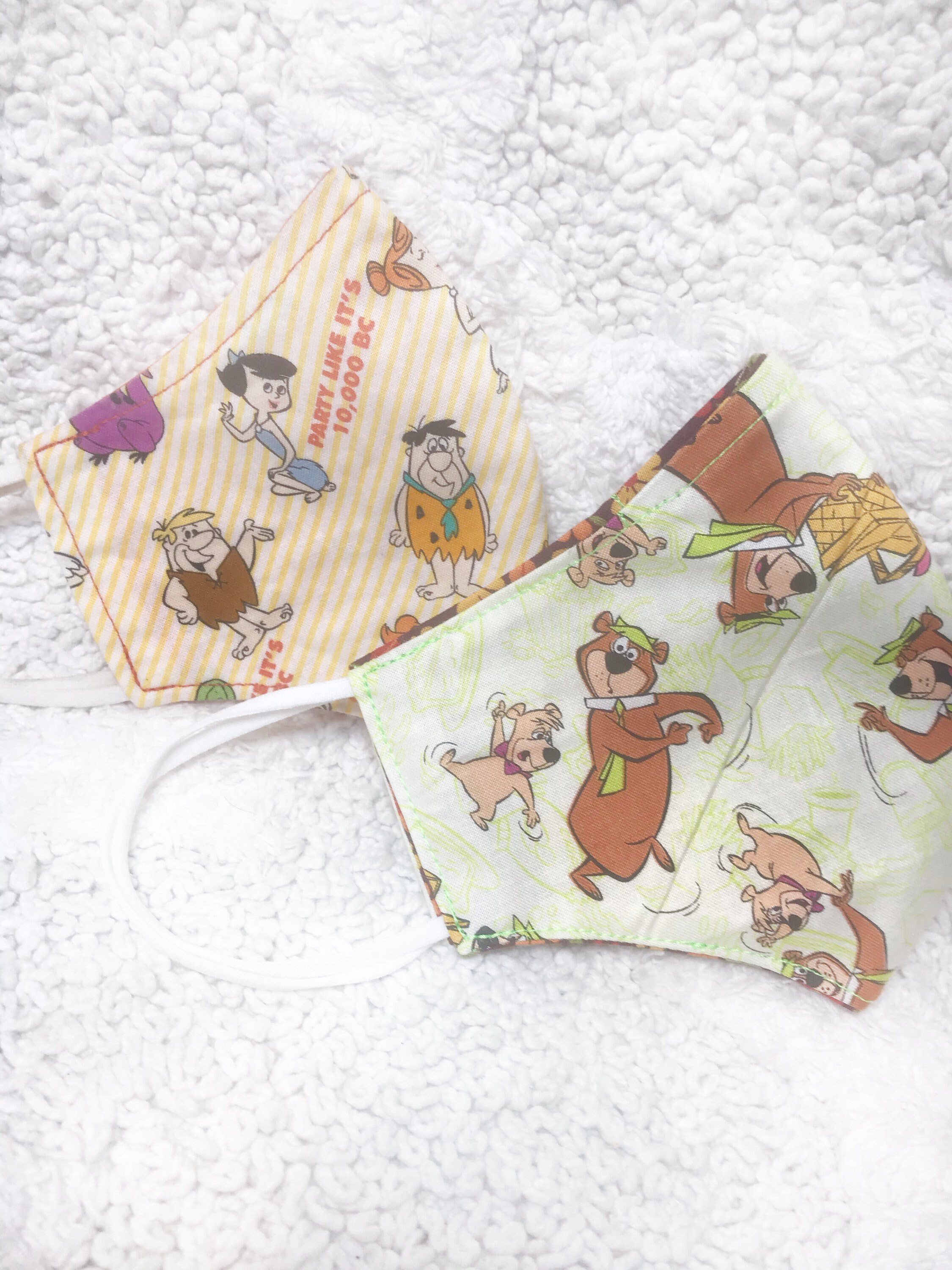 The Flintstones Face Mask. Yogi Bear Face Mask Hanna Barbera | Etsy