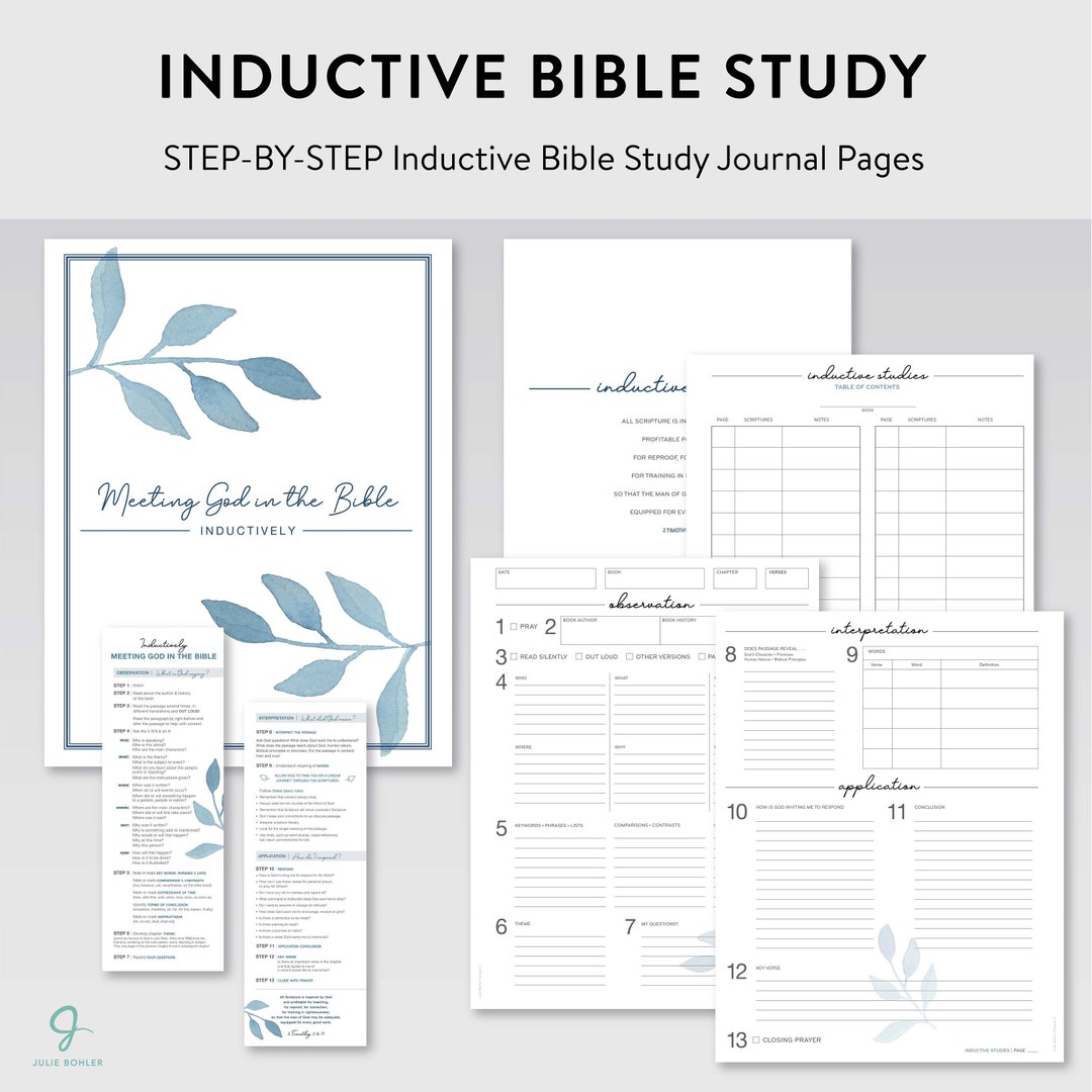 INDUCTIVE BIBLE Study Journal: Word & Character Study (PDF Printable ...