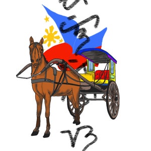 Philippines Kalesa | Digital Drawing | Collectible Arts - Etsy