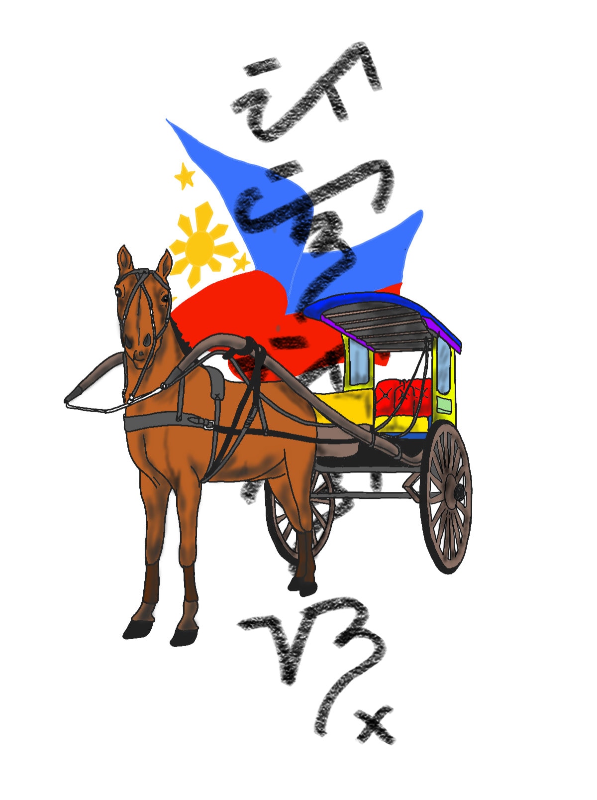 Philippines Kalesa Digital Drawing Collectible Arts - Etsy