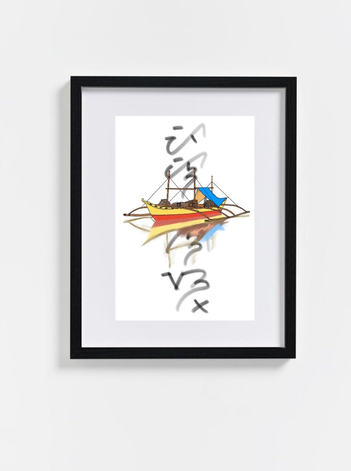 Philippines Local Bangka | Fishing Boat| Digital Drawing | Collectible ...
