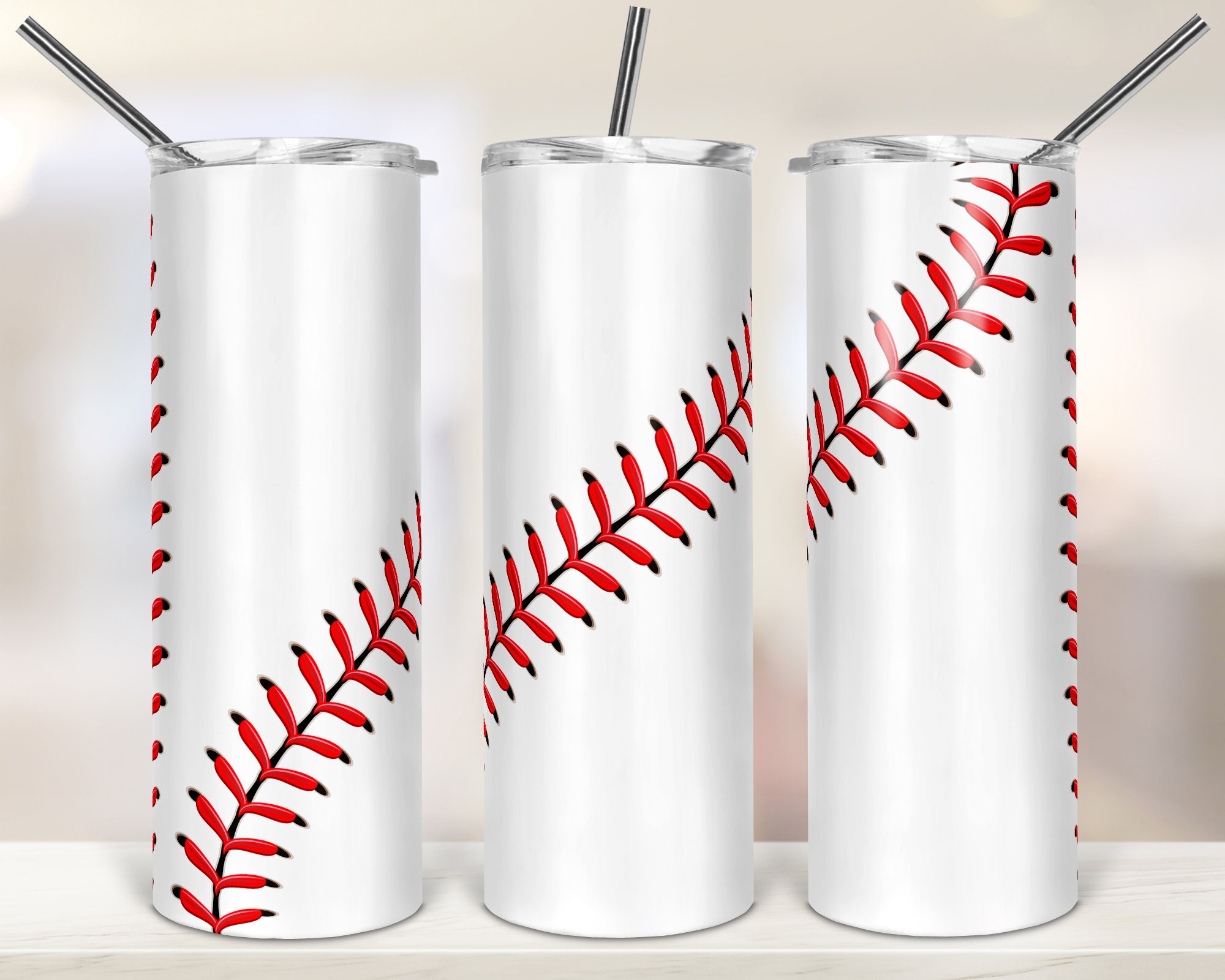 Seamless 20oz Skinny Tumbler Sublimation Designs Baseball - Etsy