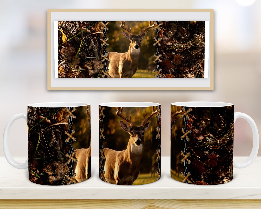 11oz and 15oz Mug Sublimation Designs Deer Hunting and Camo Hunt Mug ...