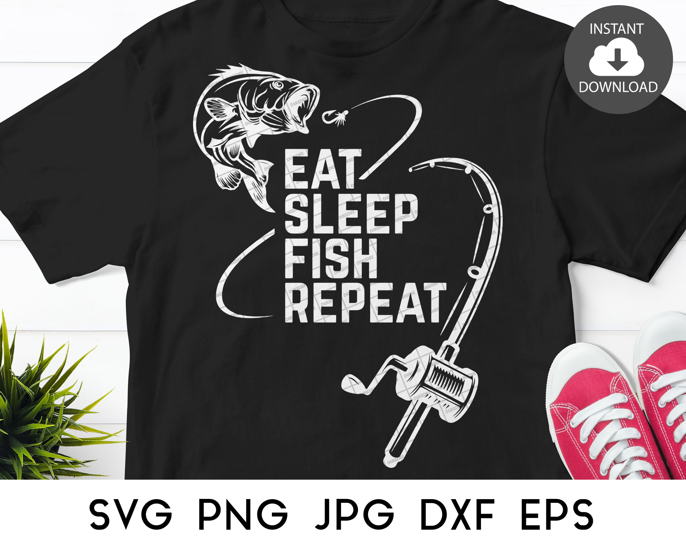 Eat Sleep Fish Repeat SVG Fishing SVG Fishing Quote SVG - Etsy