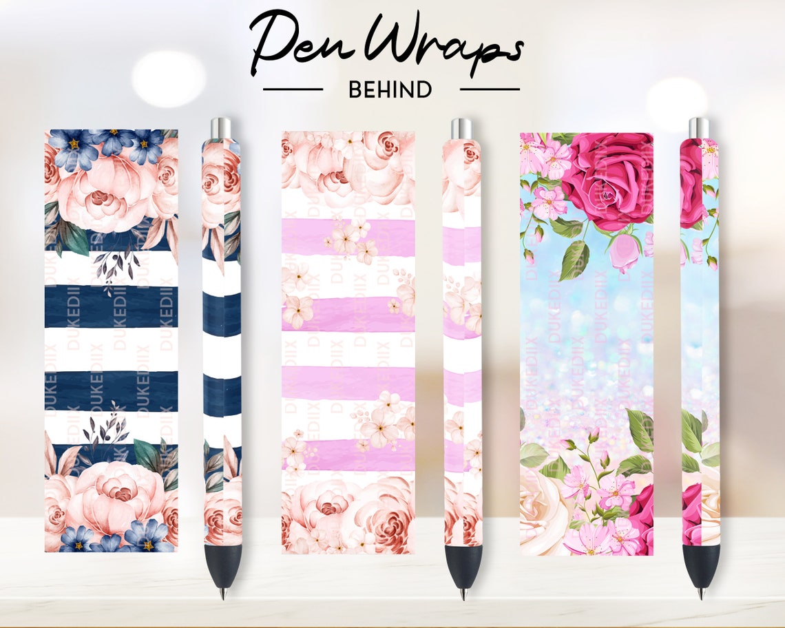 Floral Pen Wraps Pen Sublimation Pen Wraps Waterslide Epoxy - Etsy