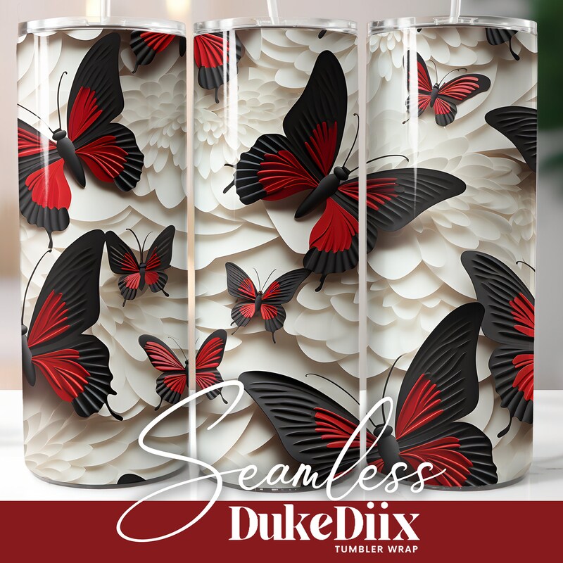 Butterfly Black and Red - Etsy