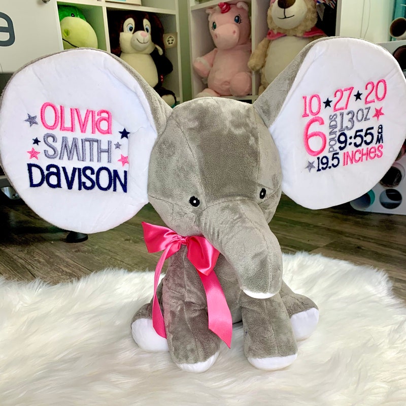 Birth Stat Elephant - Etsy