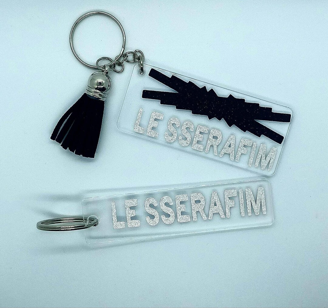 Le Sserafim Keyrings, Rectangle, Black Shimmer, Gift, - Etsy
