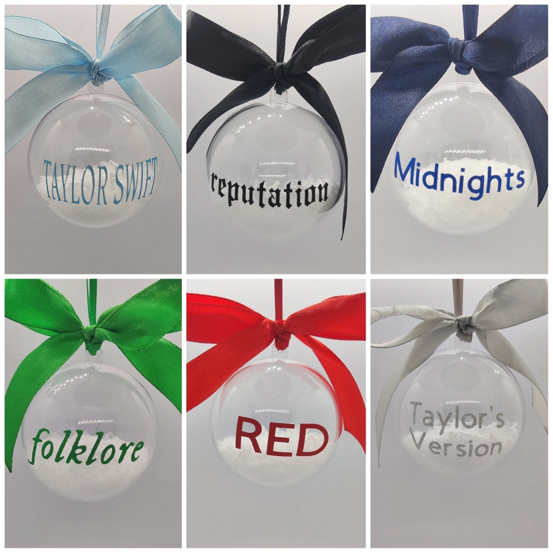 Taylor Swift Album Christmas Bauble, Ornament, Tree Decoration, Gift ...