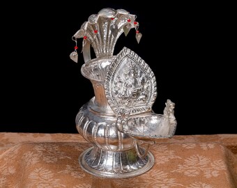 Silver Puja Lamp - Etsy