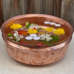 Copper Spa Bath Pedicure Bowl With Footrest | Foot Massage Warm Soaking ...