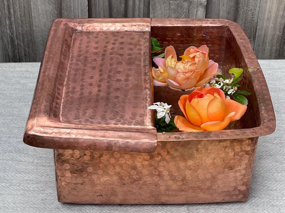 Square Copper Pedicure Spa Bath Bowl With Removable Foot Rest | Feet ...