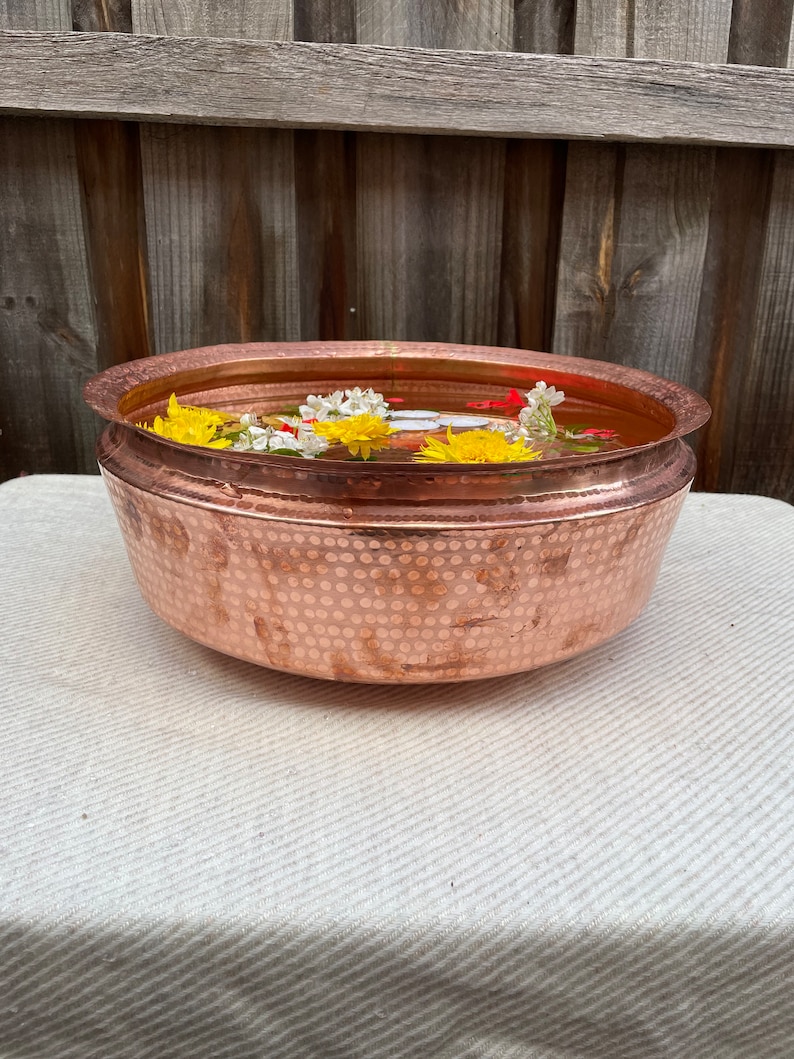 Copper Spa Bath Pedicure Bowl With Footrest | Foot Massage Warm Soaking ...