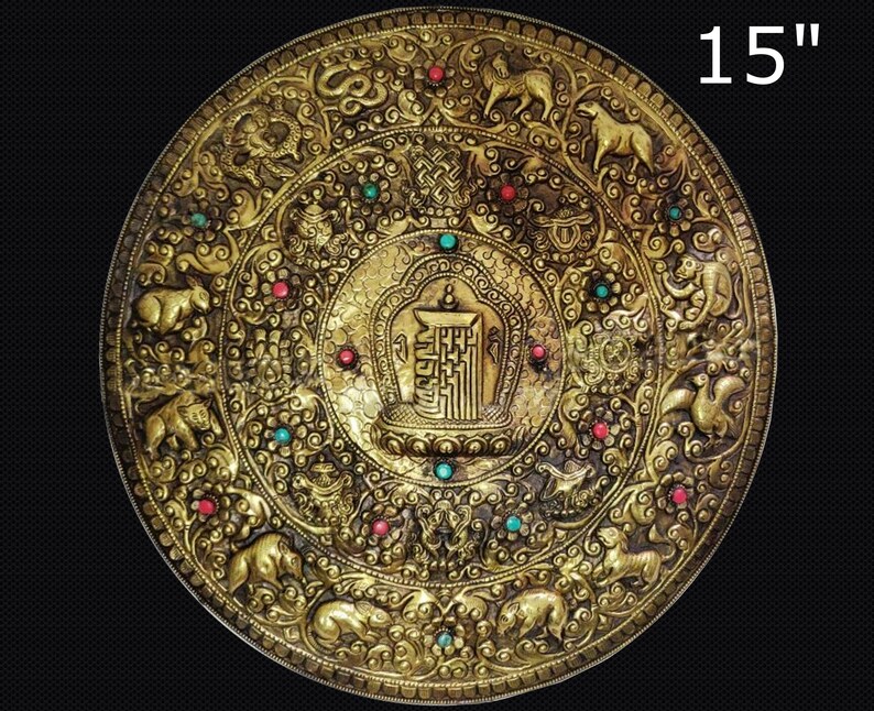 Kaal Chakra the Wheel of Time Home Decor Wall Hangings Brass - Etsy