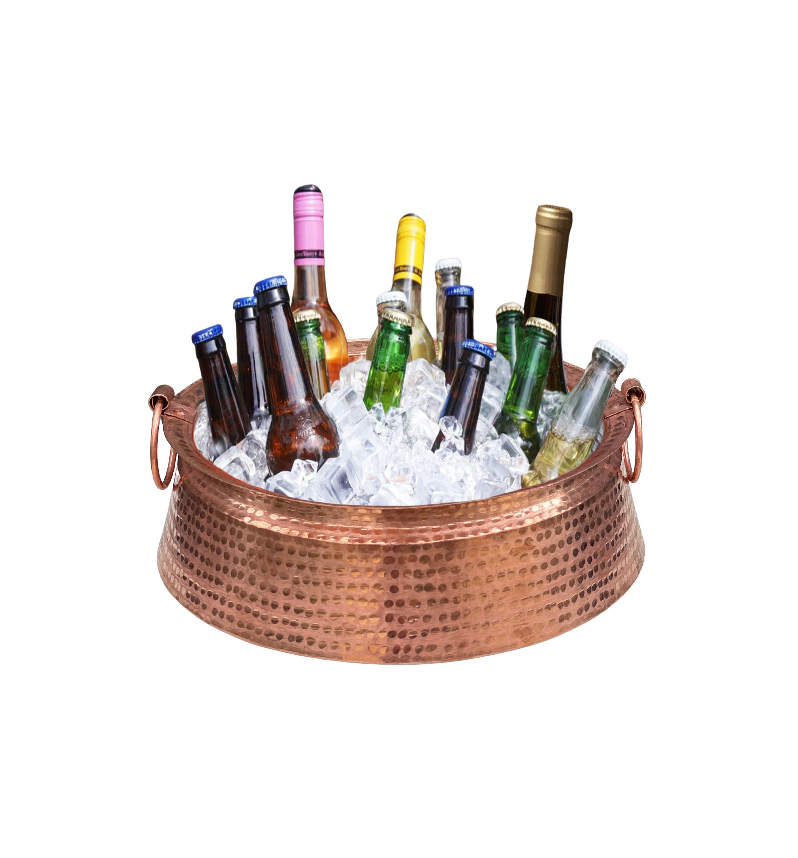 Copper Ice Bucket Ice & Drinks Cooler Circular Round - Etsy