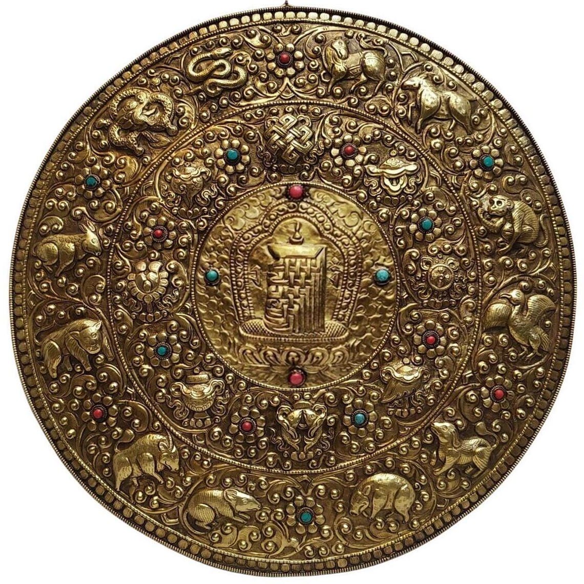 Kaal Chakra - the Wheel of Time Home Decor Wall Hangings Brass Metal ...