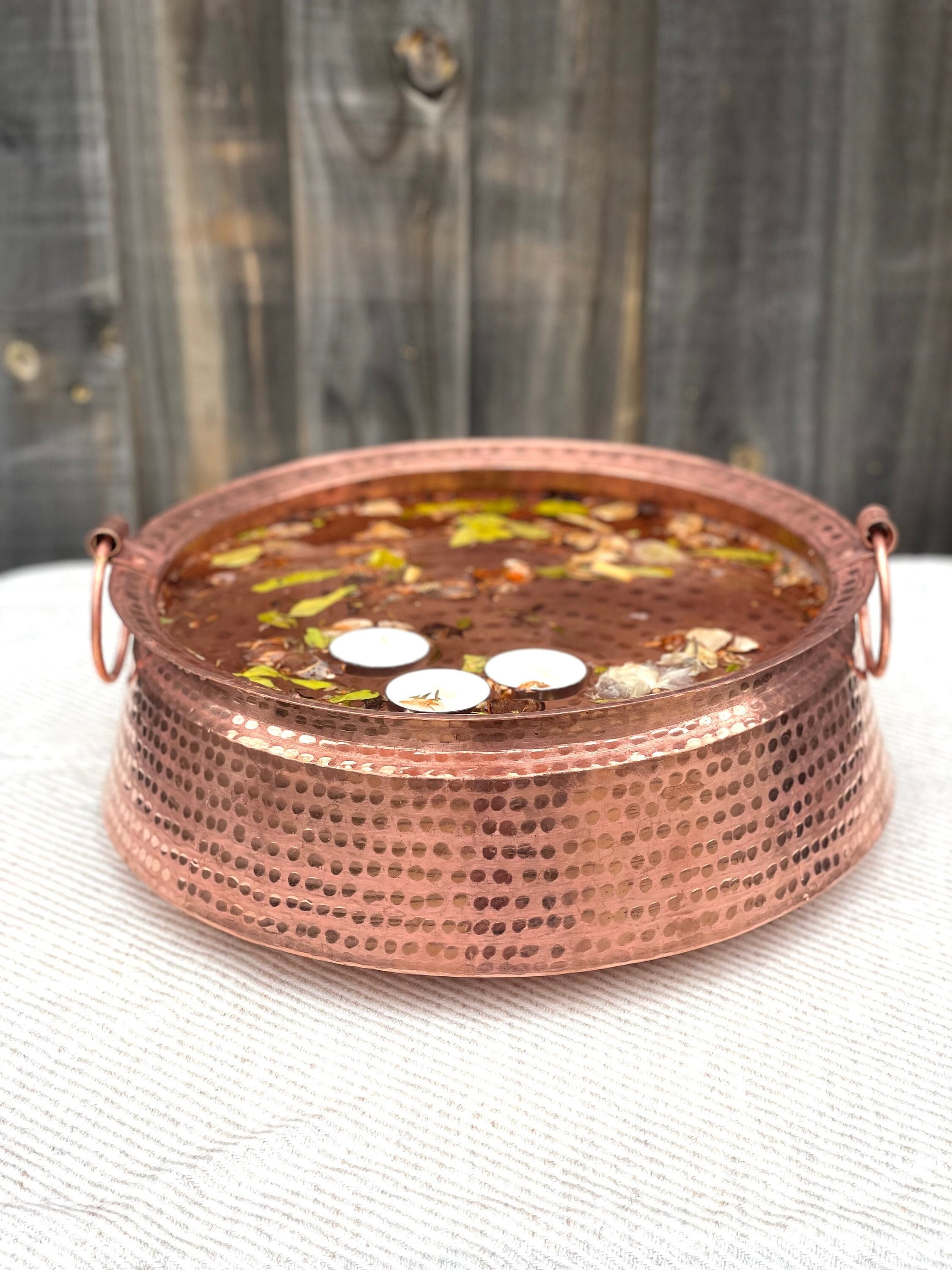 Copper Spa Pedicure Bath Bowl | Foot Massage Relaxation Tub | Feet Warm ...