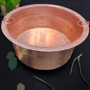 Copper Spa Bath Pedicure Bowl With Handles | Beauty Salon Foot Massage ...