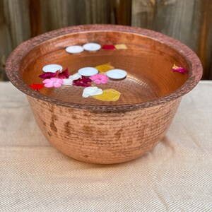 Copper Pedicure Bowl With Removable Foot Rest | Spa Foot Bath Basin ...