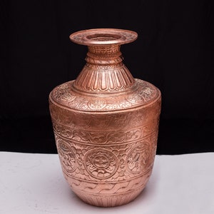 Handmade Copper Kalash Vase | Pooja & Ritual Water Pot - Etsy