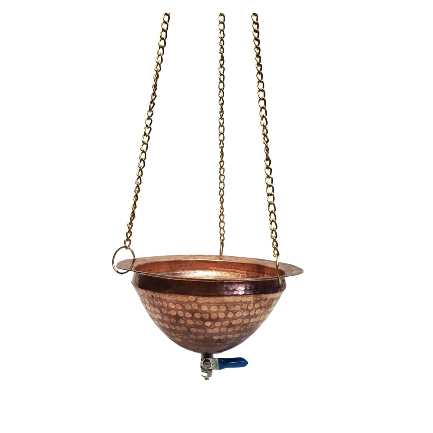 Copper Shirodhara Spa Forehead Oil Pot With Control Valve Tap and Brass ...