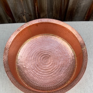 Copper Spa Bath Pedicure Bowl With Footrest | Foot Massage Warm Soaking ...