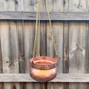 Copper Planter (set of 3), Copper Plant Pot With Brass Chain, Hanging ...