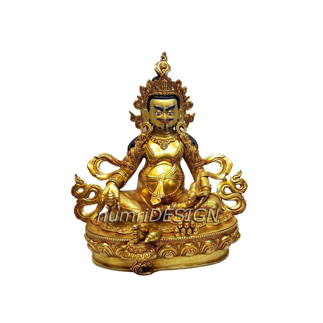 Yellow Dzambala Kubera Idol Gold Plated Copper Statue Jambala - Etsy