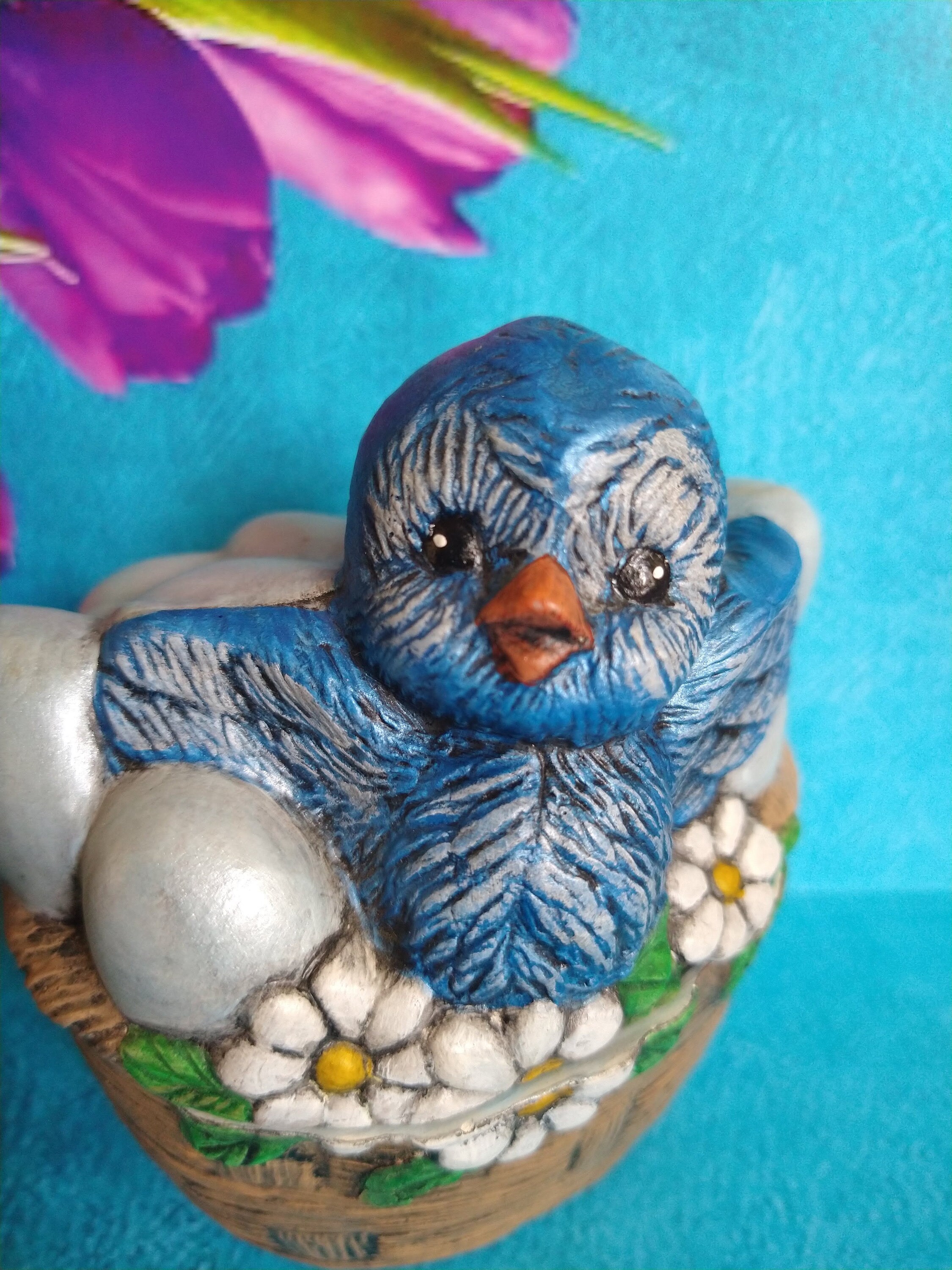 Ceramic Blue Bird Trinket Box - Etsy