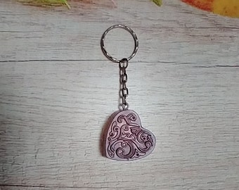 Genshin Impact Hydro Logo Resin Heart Keychain - Etsy