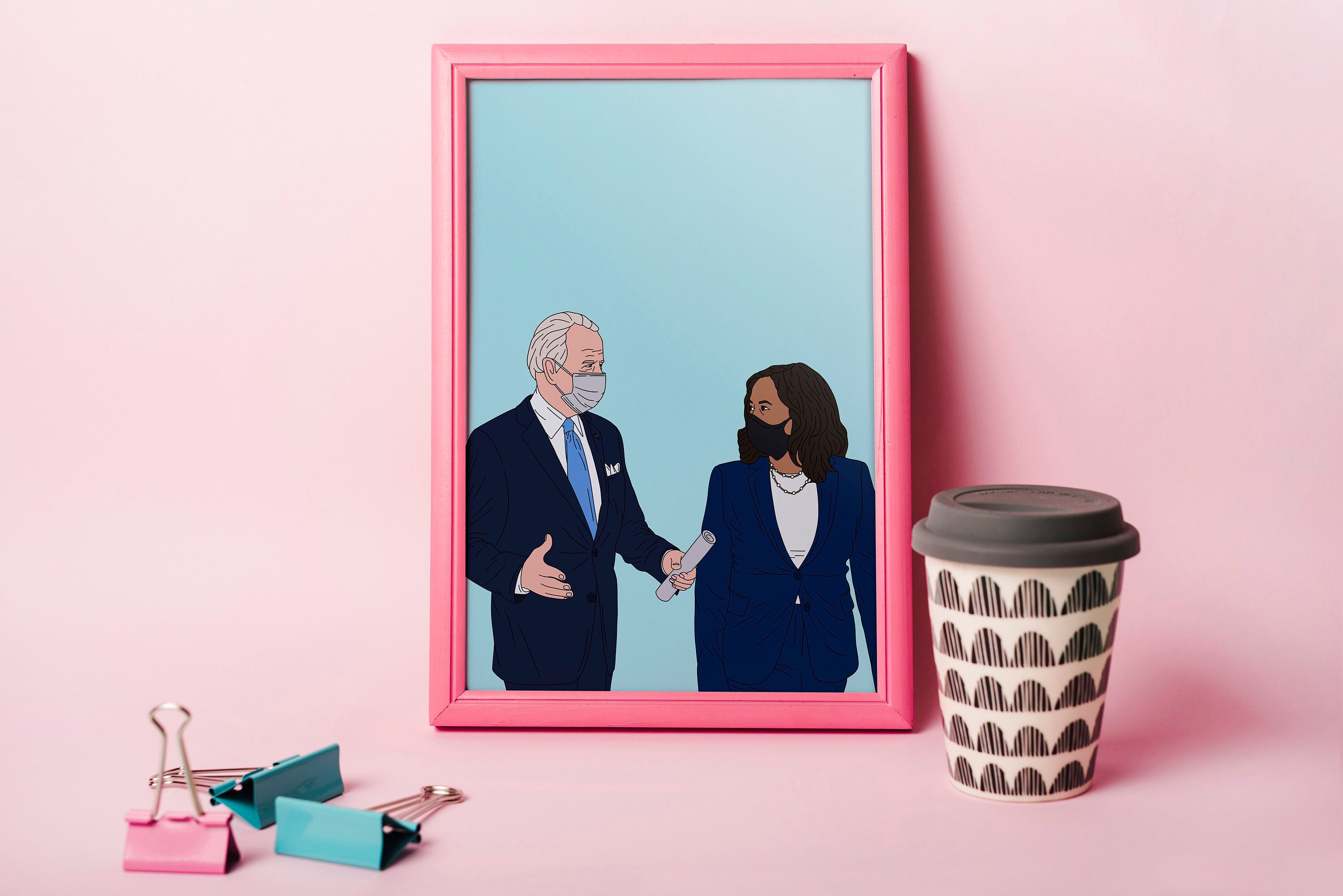 Joe Biden Kamala Harris Masks Art Print - Digital Download - Etsy Canada