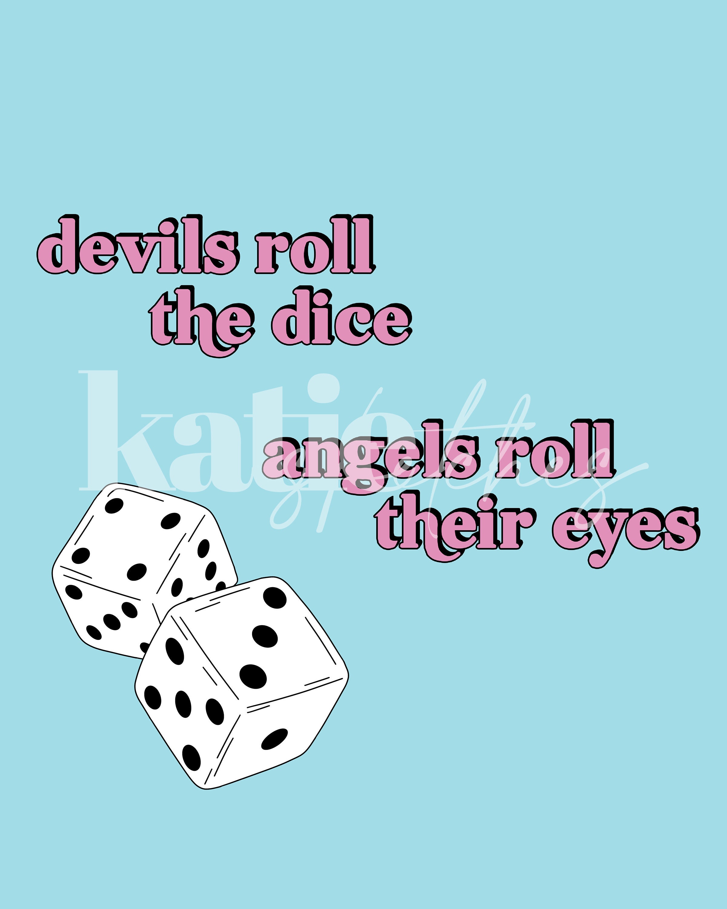 Devils Roll the Dice Art Print - Digital Download - Etsy